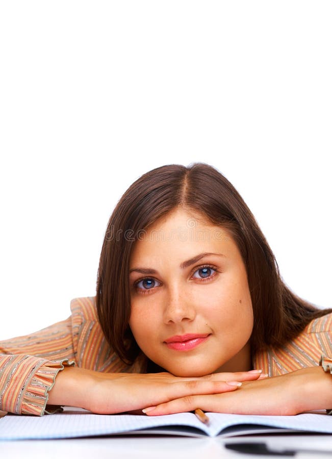 Cute Female Student Portrait Stock Image - Image of women, portrait ...