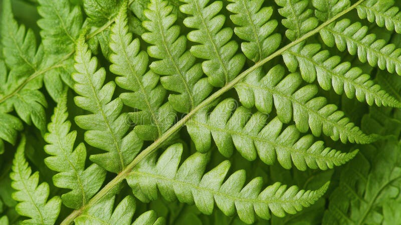 Close-up of Fern Fronds with Delicate Texture Stock Illustration ...