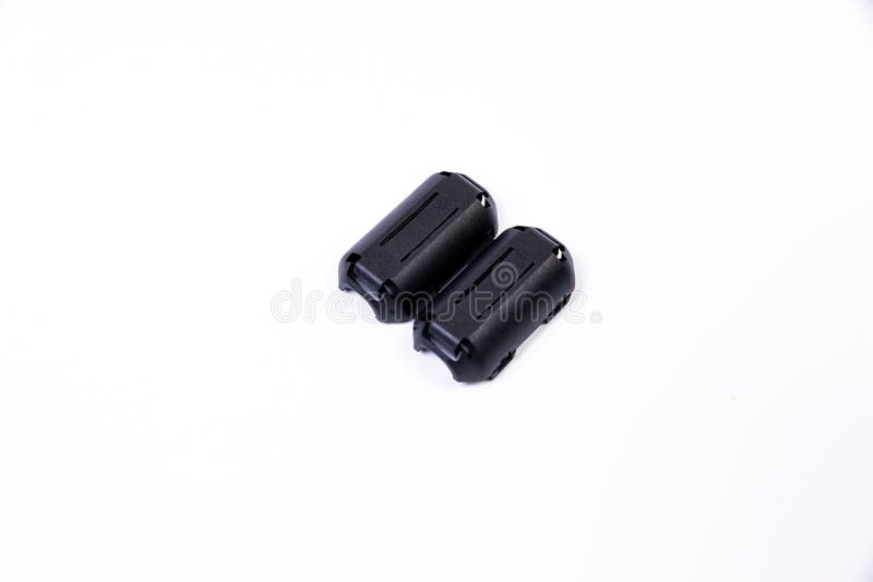 Close Up of a Ferrite Bead Inductor on Isolated White Stock Image ...