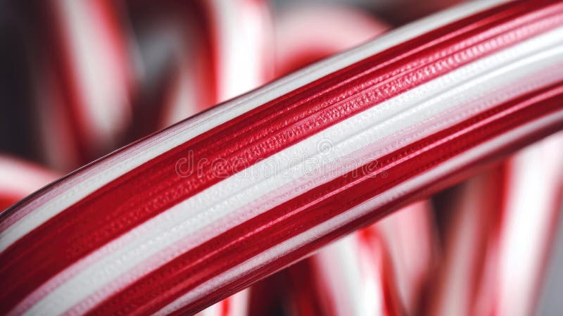 Close-up of Festive Red and White Peppermint Candy Canes Stacked ...