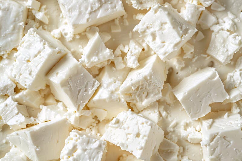 Close Up of Feta Cheese Pieces Stock Illustration - Illustration of ...
