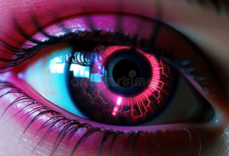 Close-up of a Fictional Bionic Eye Stock Illustration - Illustration of ...