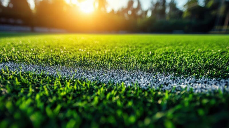 Close Up Field Edge with Sunlight and Vibrant Green Grass Texture Theme ...