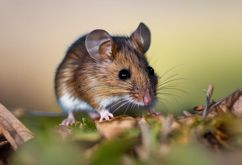 A Close Up of a Field Mouse Stock Illustration - Illustration of ...
