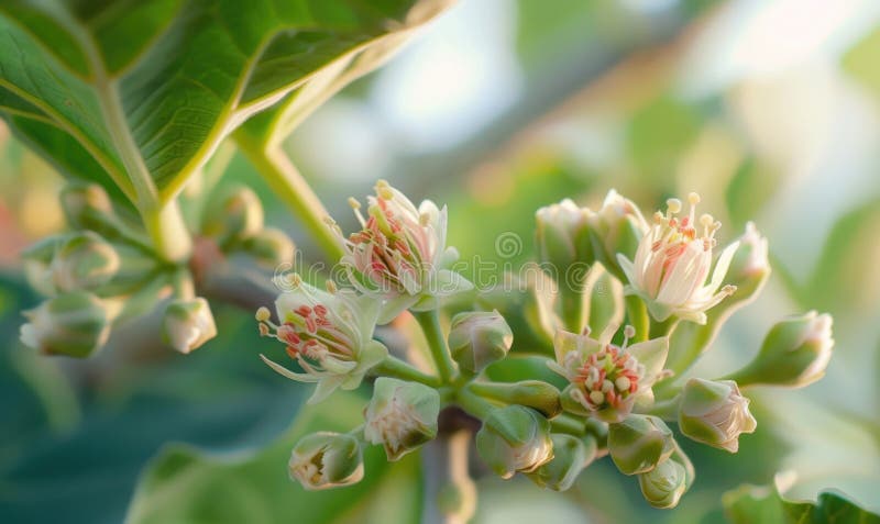 Close-up of a Fig Tree in Bloom Stock Image - Image of fruit, bright ...
