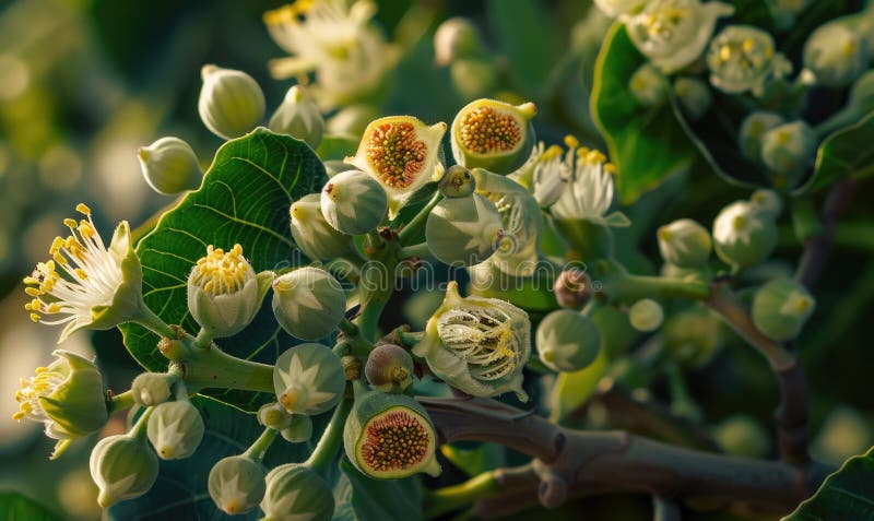 Close-up of a Fig Tree in Bloom Stock Image - Image of plant, branch ...