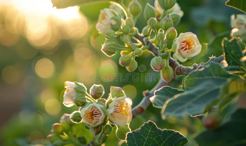 Close-up of a Fig Tree in Bloom Stock Image - Image of agriculture ...