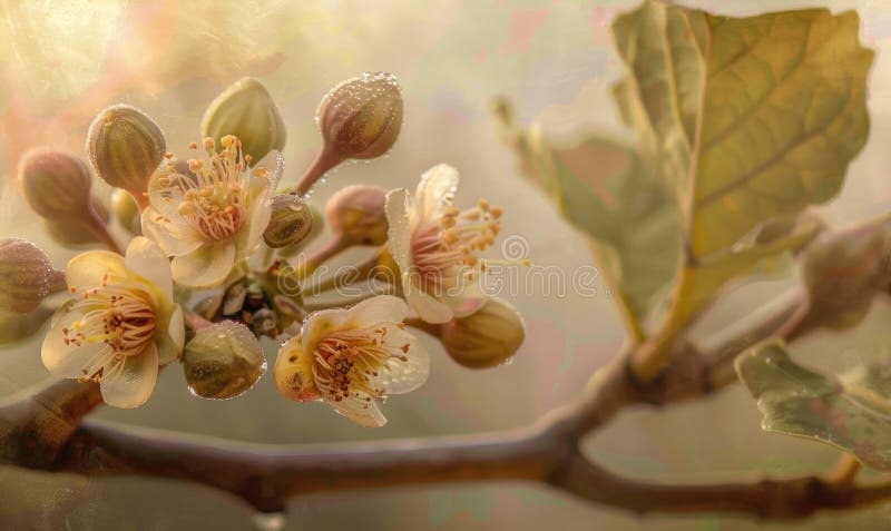 Close-up of a Fig Tree in Bloom Stock Image - Image of beauty, floral ...