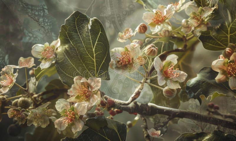 Close-up of a Fig Tree in Bloom Stock Image - Image of seasonal ...