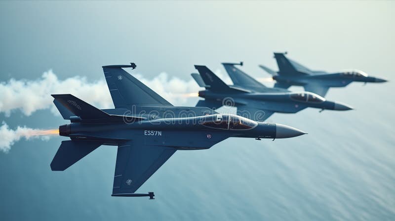 Close-up of Fighter Jets Flying in Formation during Air Show Stock ...