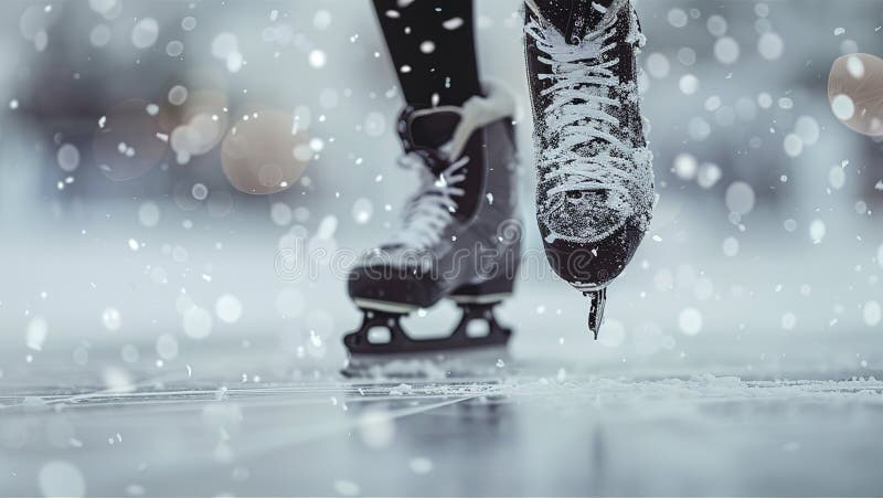 Close Up of Figure Skater Doing Tricks on Ice, Figure Skater in Action ...