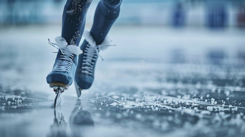 Close Up of Figure Skater Doing Tricks on Ice, Figure Skater in Action ...