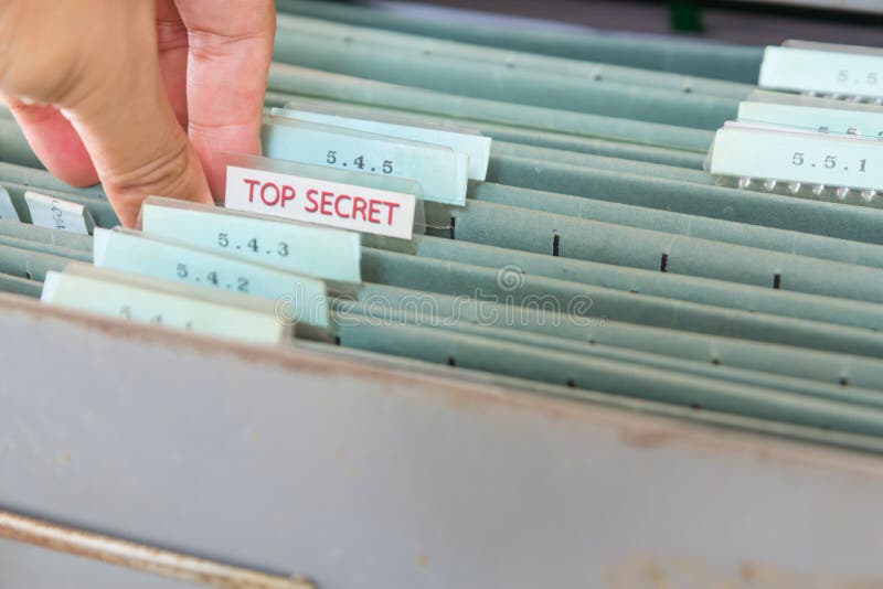 Close Up File Folders in a Filing Cabinet Stock Photo - Image of ...