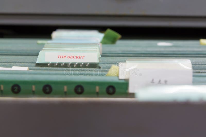 Close Up File Folders in a Filing Cabinet Stock Photo - Image of ...