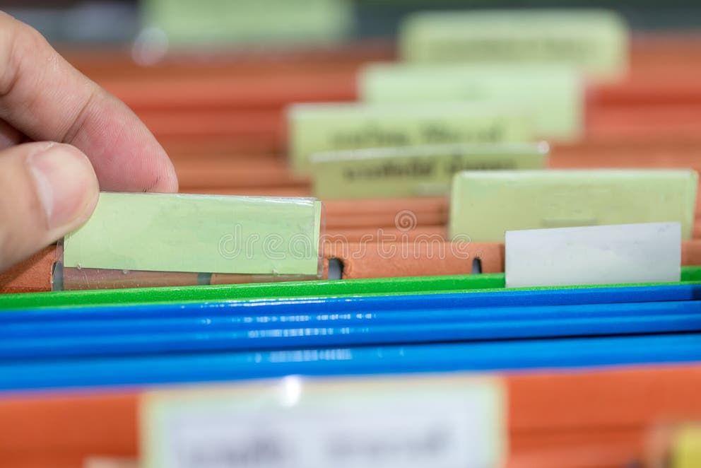 Close Up of File Folders with Personal Finance Documents Stock Image ...