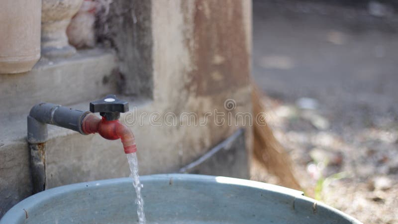 Close Up of Filling Clean Water into the Tub Stock Image - Image of ...