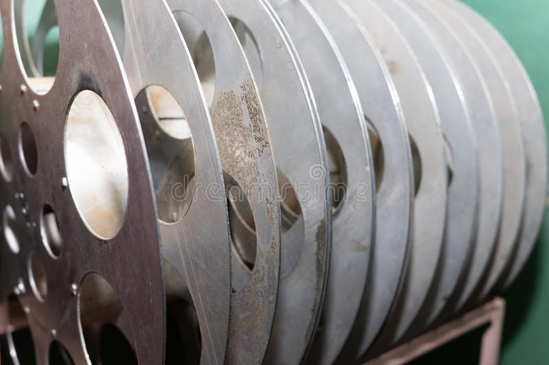 Close-up of Film Reels on a Rack Stock Image - Image of 35mm, reel ...