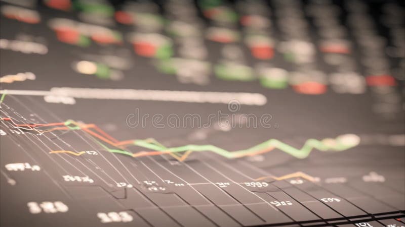 Close-up of Financial Charts and Indicators Stock Footage - Video of ...