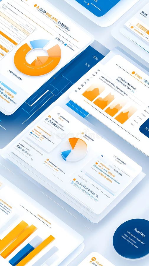 Financial dashboard stock illustration. Illustration of business ...