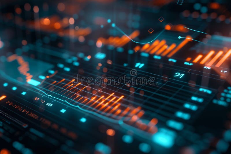 Closeup of a Financial Report on Blockchain Technology Impact in ...