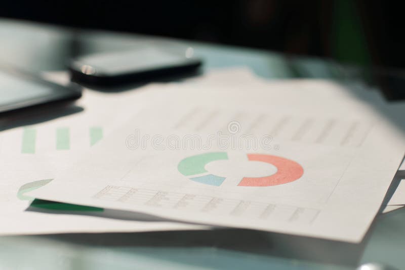 Close - Up of the Financial Scheme on the Desktop Stock Photo - Image ...