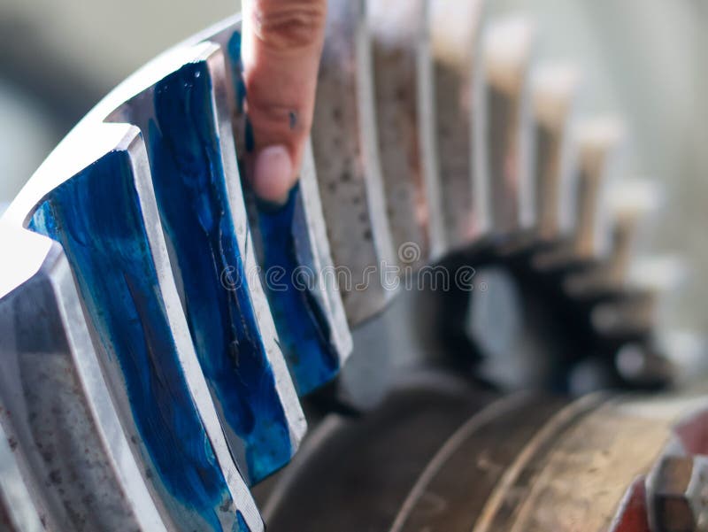 A Close-up Finger Applying of Blue Marking Compound or Prussian Blue ...