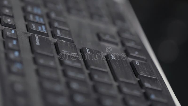 Finger Pressing Enter Key Black Computer Keyboard Close Up Stock Photos ...