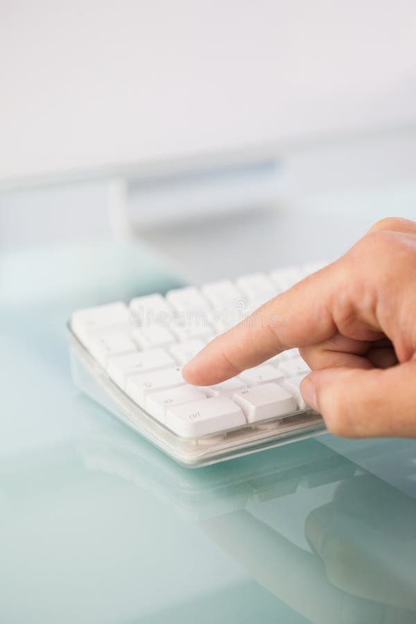 Close Up of a Finger Pressing on Key Stock Image - Image of keyboard ...