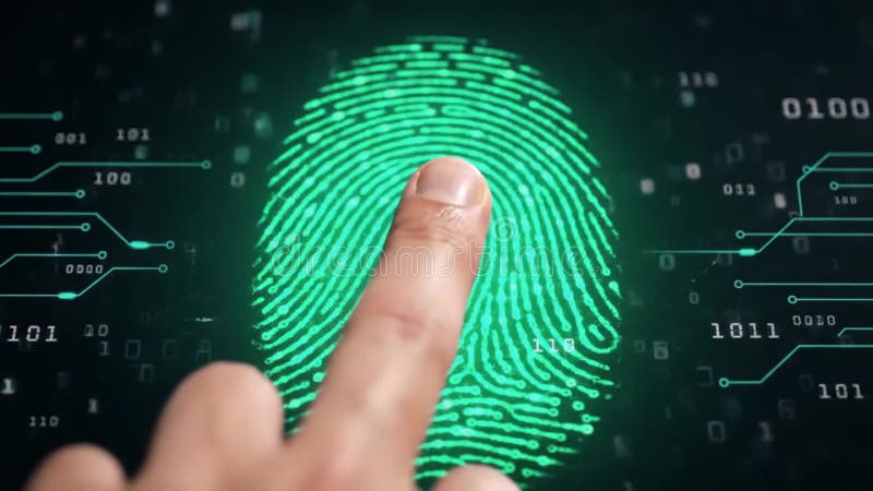 Advanced Fingerprint Biometric Security System: a Close-Up View of a ...