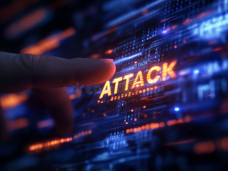 Cybersecurity Breach Concept Stock Photo - Image of touch, digital ...