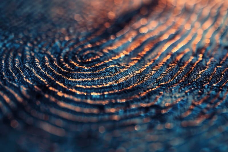 Close Up of a Fingerprint on a Piece of Wood. Suitable for Security and ...