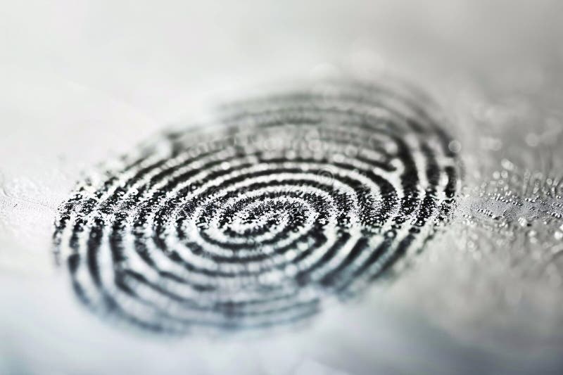 Close Up of Fingerprint Sign Stock Illustration - Illustration of ...