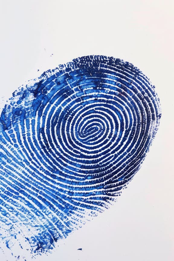 A Close-up of a Fingerprint with a Unique Spiral Pattern Stock Image ...