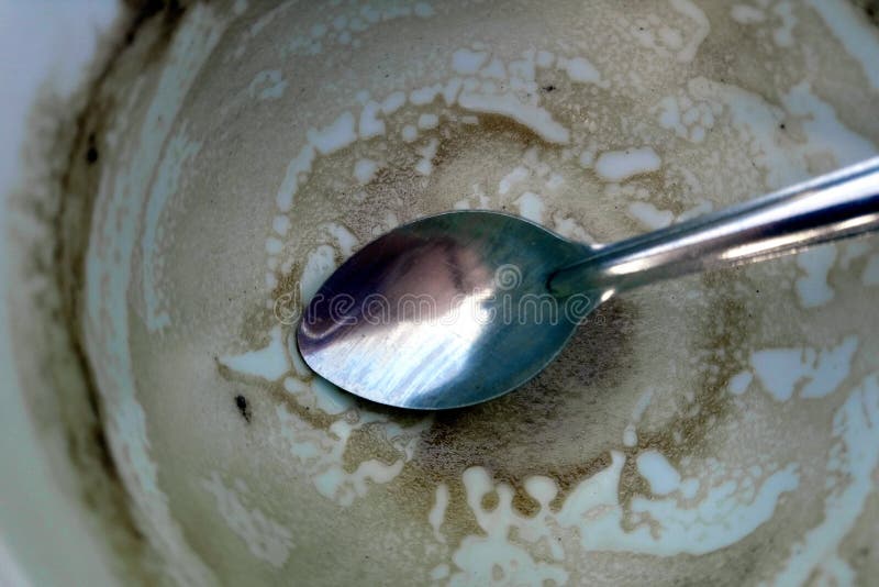 Close Up of a Finished Cup of Coffee with Remains of the Drink, Stock ...