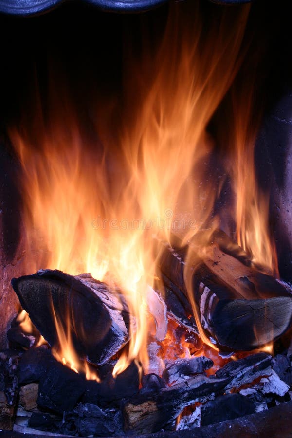 Close up of a fire. stock image. Image of flames, heat - 2396005