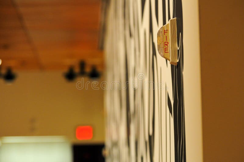 Close-up of Fire Alarm on Patterned Wall Showcasing Modern Safety ...