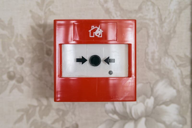 Close Up of Fire Alarm Switch in Red Box on Wall Stock Photo - Image of ...