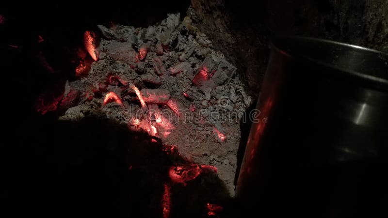 Close Up Fire Ash on the Ground. Stock Image - Image of light, ground ...