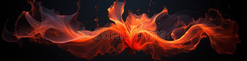 A Close Up of a Fire Explosion on Black Background, AI Stock ...