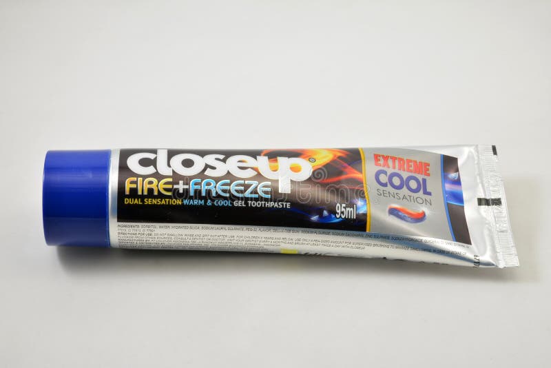 Close Up Fire and Freeze Toothpaste in Manila, Philippines Editorial ...