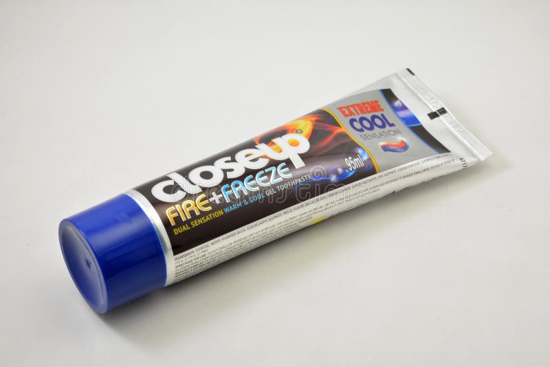 Close Up Fire and Freeze Toothpaste in Manila, Philippines Editorial ...