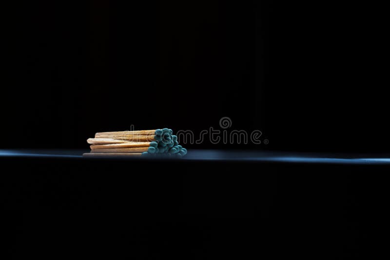 Close-up of Fire Matches Isolated on Black. Stock Image - Image of ...