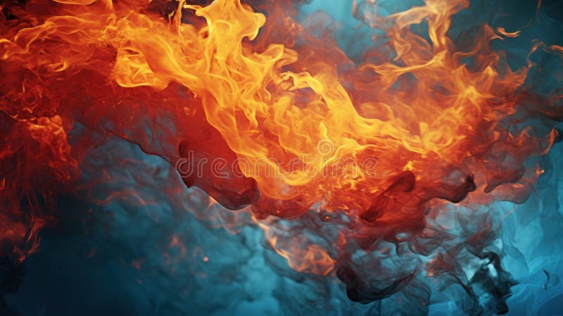 A Close Up of a Fire and Smoke in the Air, AI Stock Photo - Image of ...