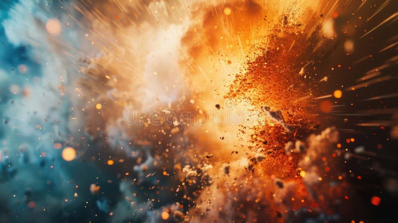Close Up of a Fire and Smoke Explosion, Perfect for Illustrating Danger ...