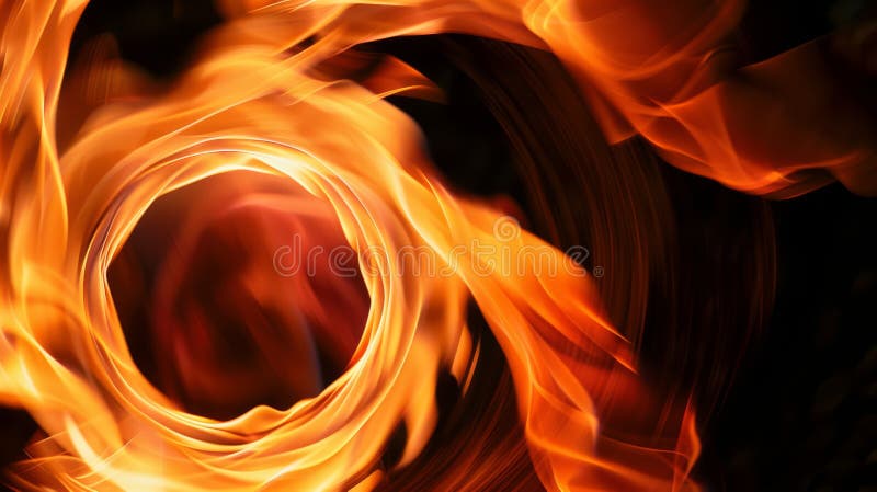 A Close Up of a Fire Vortex with Flames Coming Out, AI Stock ...