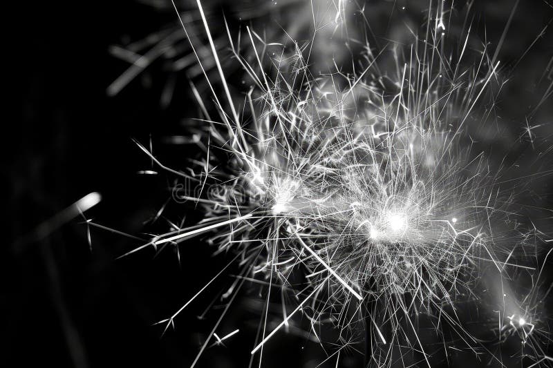 A Close Up of a Firework Display with the Sparks Flying in All ...