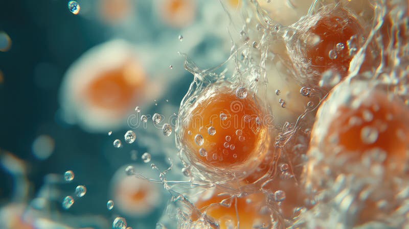 Close-Up of the First Few Cells of an Embryo Under a Microscope Stock ...