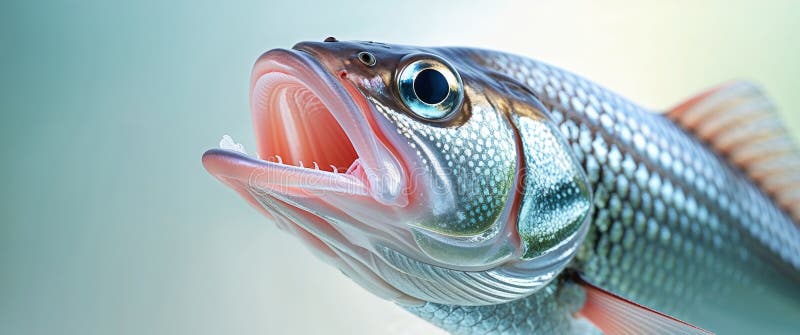 A Close Up of a Fish with Its Mouth Open Stock Photo - Image of tuna ...