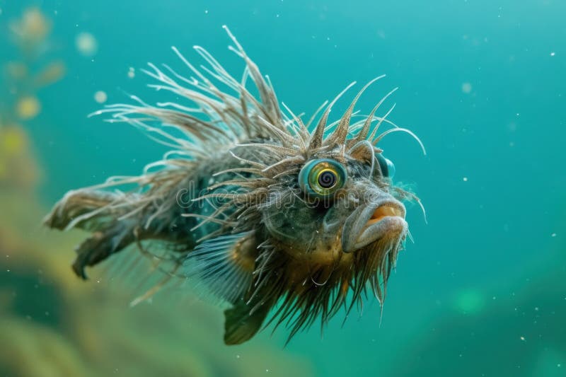 A Close Up of a Fish with Long Hair and Big Eyes, AI Stock Photo ...