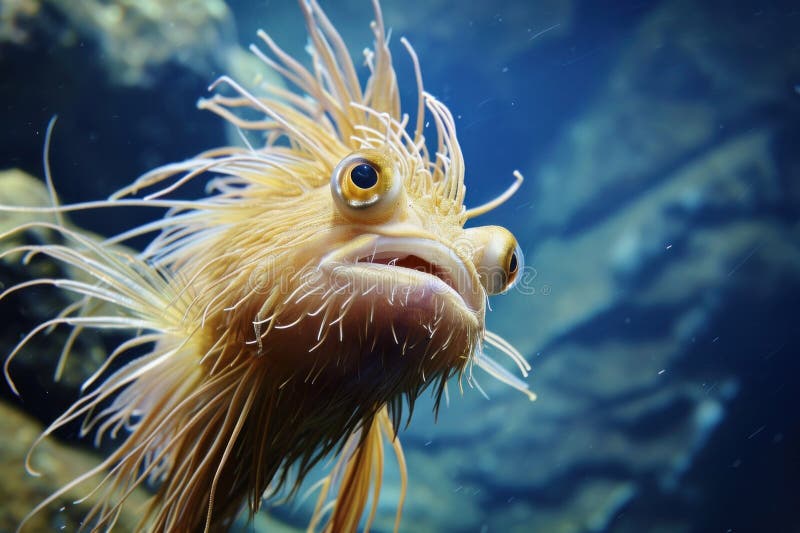A Close Up of a Fish with Long Hair and Big Eyes, AI Stock Photo ...